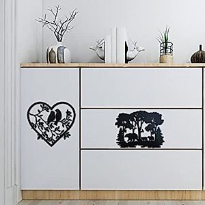 Clear Crystals for Animal Metal Art Deer Bear Wrought Iron Silhouette Hollow Wall Art Decor Door Sign Home Decoration Garden Ornament Extra Large Ornaments