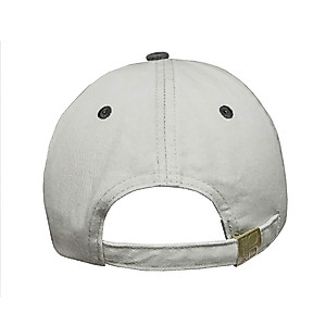 Broner Washed Cotton Swordfish Cap with Contrast Color Bill, Stone with Charcoal