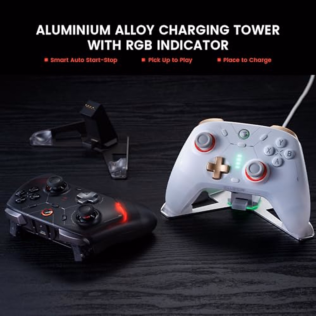 GameSir Cyclone 2 Wireless Controller - 1000Hz Polling Rate, TMR Joysticks, Hall/Micro 2-in-1 Triggers for PC/Switch/Android/iOS, PC Gaming Controller with Charging Dock (Black)