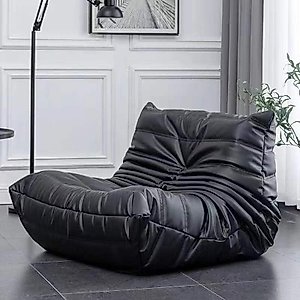 1987vroma Whether You want to take a nap on a sunny afternoon or stay at home watching TV, it can provide You with a comfortable experience (Black micro leather,sofa)