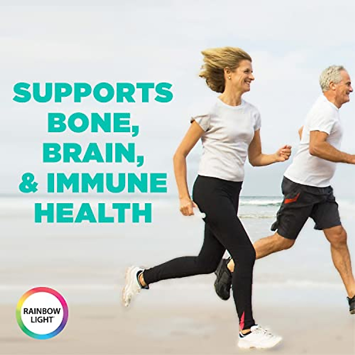 Rainbow Light Adult Multivitamin, Vitamins C & Zinc, B Complex & Choline, Calcium & Vitamin D Supports Bone Health, Energy & Immune Support, Non-GMO, Vegetarian, 90 Tablets