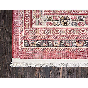Unique Loom Fars Collection Area Rug - Pasadena (9' x 12' 2" Rectangle, Rust Red/ Black)