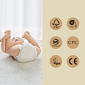 ECO BOOM Diapers, Viscose from Bamboo Diapers, Natural Soft Disposable Nappies for Infant, Size 2 Suitable for 6 to 16lb (Small - 36 Count)