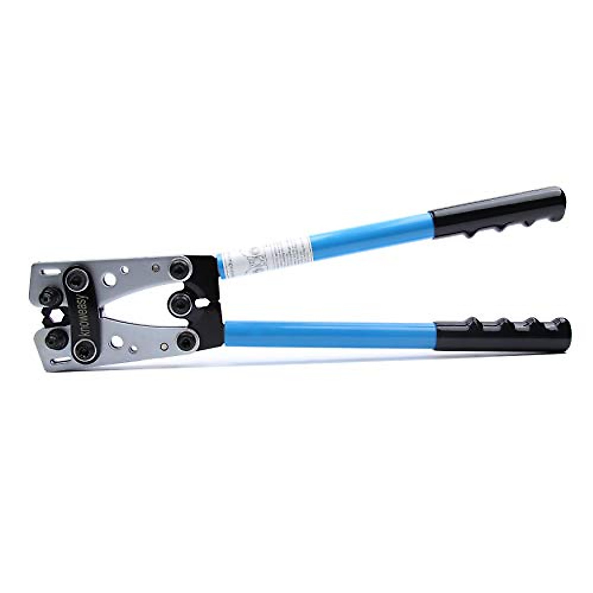 Knoweasy Battery Cable Lug Crimping Tool - Wire Crimper Tool for Heavy Duty Wire Lugs, Battery Terminals, and Copper Lugs - AWG 10, 8, 6, 4, 2, 1/0 Battery Cable Lug Crimper