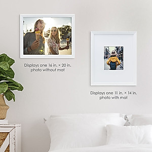 Studio Nova Picture Frame Displays 8 x 10 Photos 16 x 20 Without Mat, White