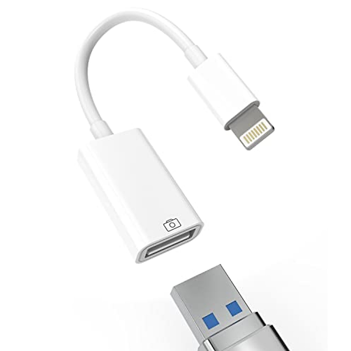 Lightning Male to USB Female Adapter OTG Data Sync Cable Compatible with Iphone13 11 12pro Max Mini XR X XS 8 7 SE Plus for Apple Ipad Air,Camera,3.0 Mouse,Keyboard,Hub,Midi Port Adaptador Connector