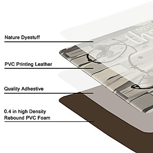 Anti Fatigue Kitchen Mat Set of 2, Cushioned Anti Fatigue Mat Kitchen, Thick PVC Ergonomic Rug, Long Sink Mat Foam Rugs, Waterproof, NonSlip Kitchen Mats & Runner Farmhouse Rugs for Sink and Office