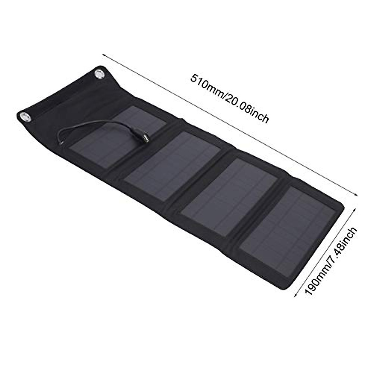 Jeanoko Solar Charger Panel, PET Laminating PVC Surface 20.08x7.48x0.12in Photovoltaic Solar Panel for Mobile Phone Power Bank