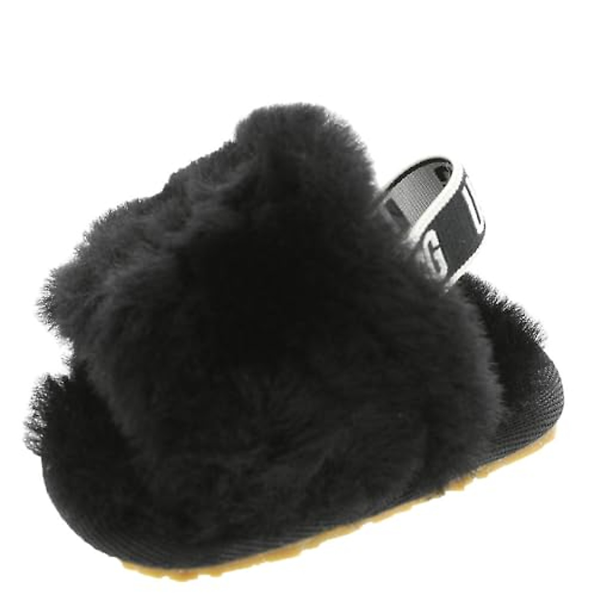 UGG Kids' Fluff Yeah Slide Slipper, Black, 2