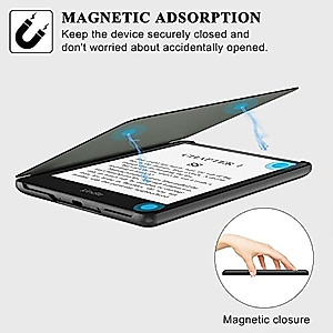 for Amazon Kindle 11Th Generation Case Waterproof Shockproof Ebook Reader Cover Foldable Cover Kindle Paperwhite 6.8Inch Tablet Case, Purple