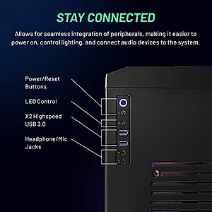 Skytech Blaze 3.0 Gaming PC Desktop – Intel Core i5 12400F 2.5 GHz, NVIDIA RTX 3060, 500GB NVME SSD, 16GB DDR4 RAM 3200, 600W Gold PSU, 11AC Wi-Fi, Windows 11 Home 64-bit,Black
