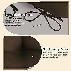 ELFJOY Chair Pad Seat Cushion 4 Pack Rounded Corner Chairs Cushion for Indoor Dining Chair Office Chair Desk Chair (Coffee) 17x17inch