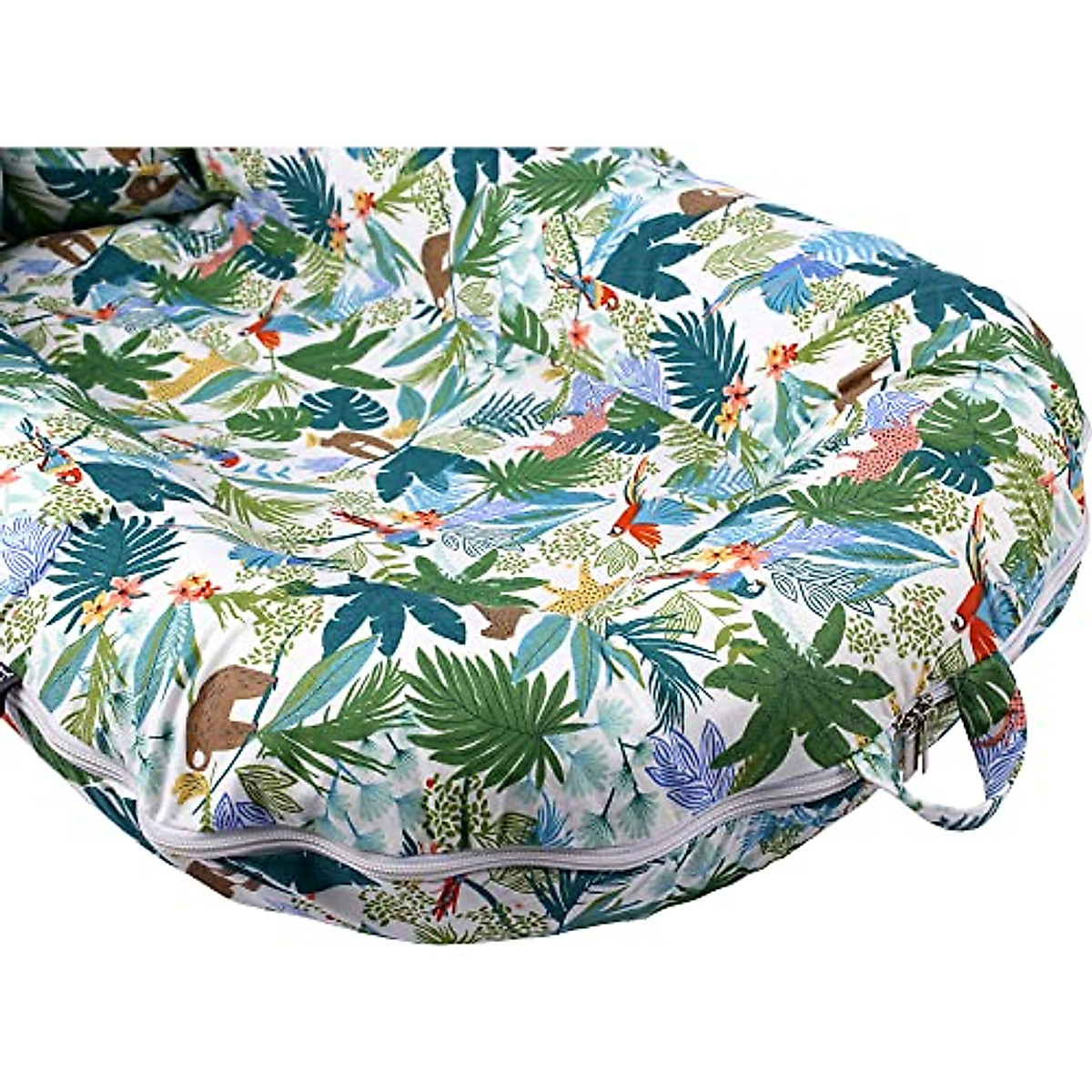 Newborn Lounger Cover for DockATot Deluxe | 100% Cotton Baby Lounger Extra Cover | Hypoallergenic Infant Baby Nest Replacement Cover for Dock A Tot Docks Deluxe+ Lush Jungle Daytime(Cover Only)