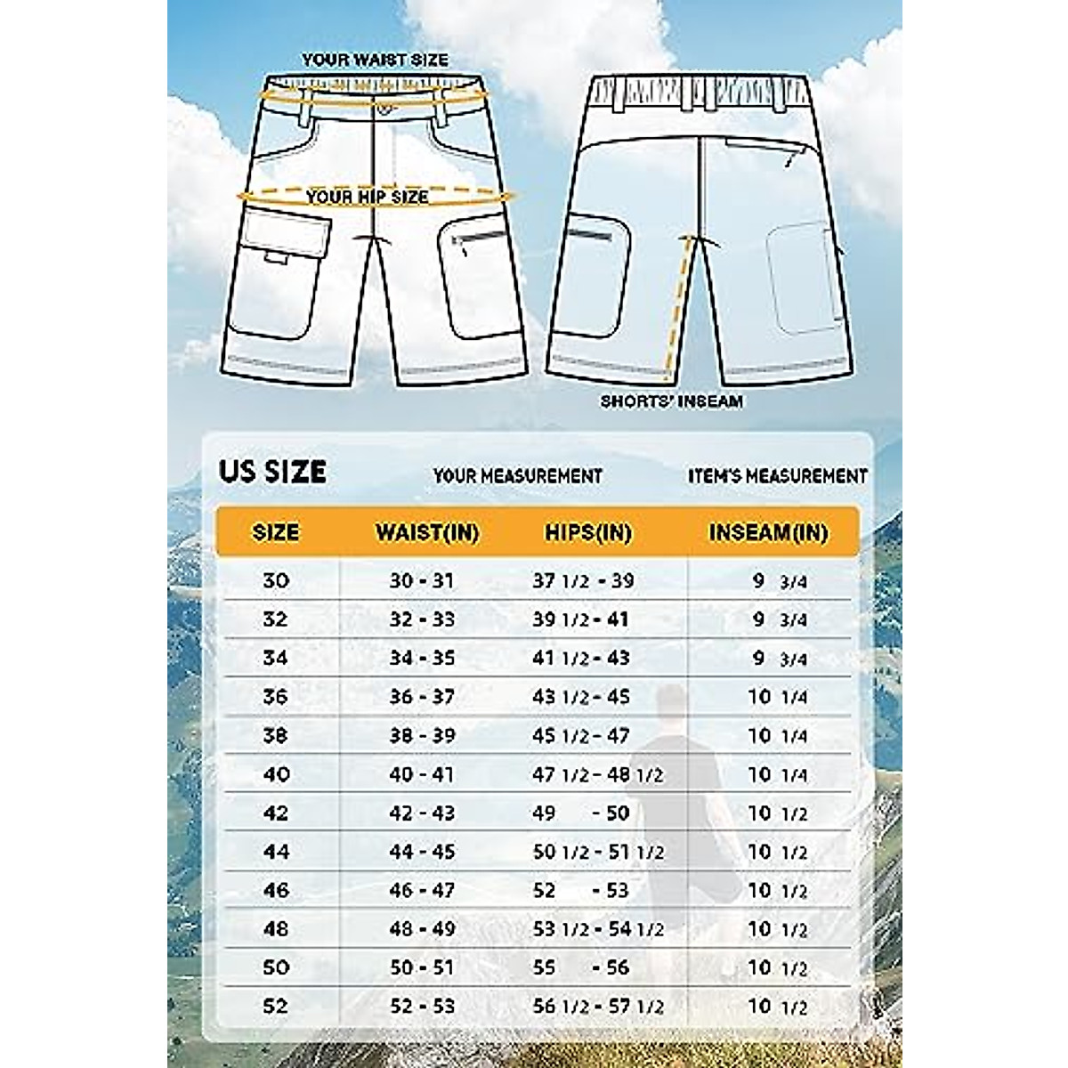 Hiauspor Men's Hiking Cargo Shorts 9"/10" Quick Dry Lightweight Waterproof for Golf Tactical Fishing Casual with 6 Pockets (Dark Grey, 36)