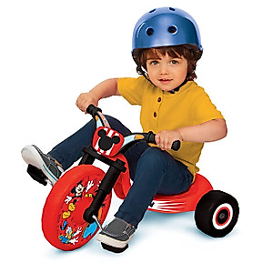 Fly Wheels Mickey Mouse 10 Junior Cruiser Ride-On Pedal-Powered Toddler Bike Trike, Ages 18-36 M for Kids 33”-35” Tall and up to 35 Lbs