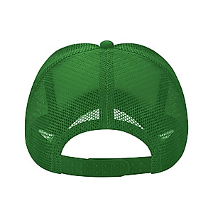 Trucker Hat Sports Baseball Cap Casual Adjustable Size Hip-Hop Unisex Green