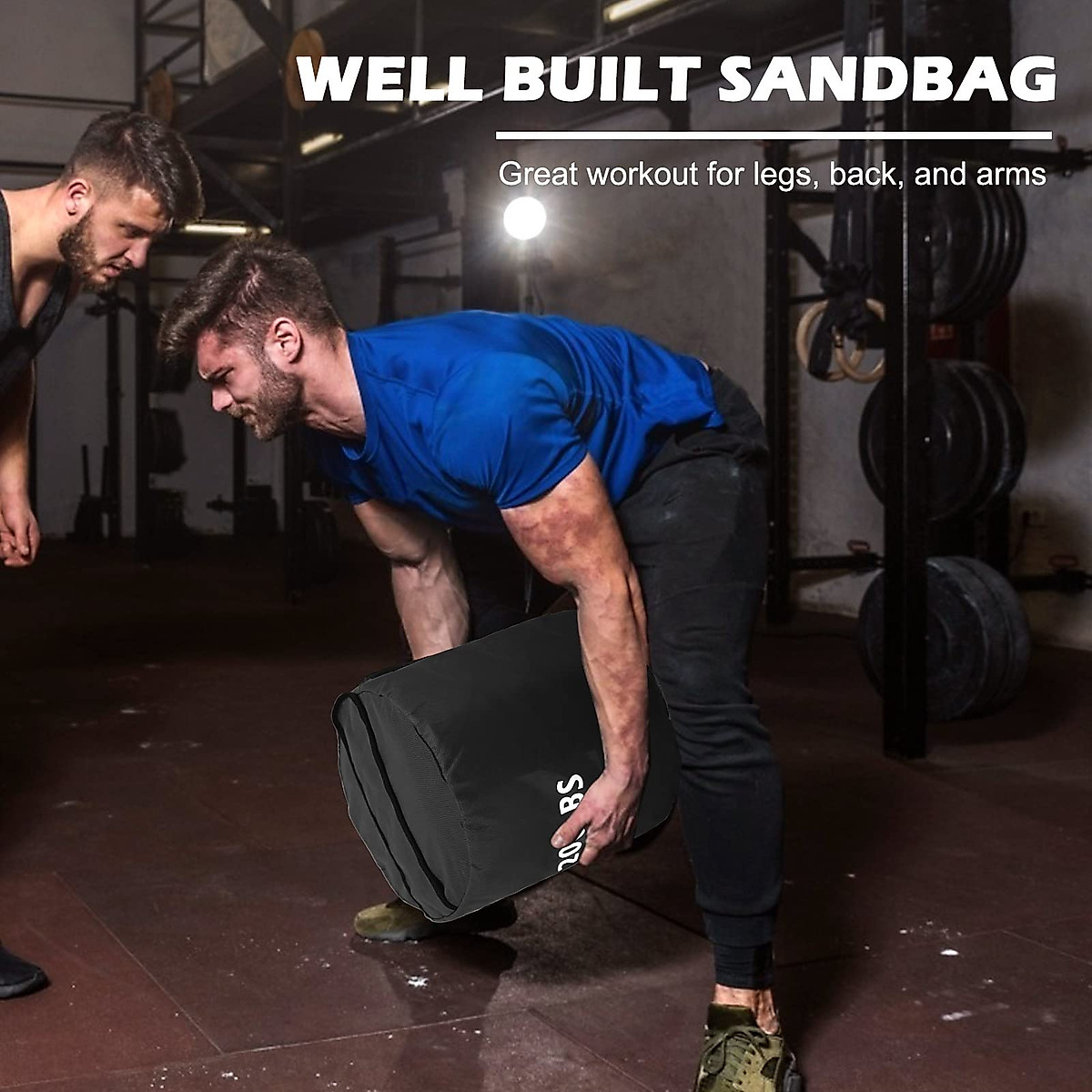 NAIZEA Training Sandbag, Heavy Duty Workout Sandbags Fitness Weights Sandbags for Training, Fitness, Lifting, Cross-Training Workouts, Exercise and Military Conditioning (Black, 150LB)