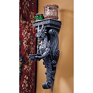 Design Toscano CL93826 Dragons of Darkmoor Castle Wall Caryatids - Set of Two,Set of 2