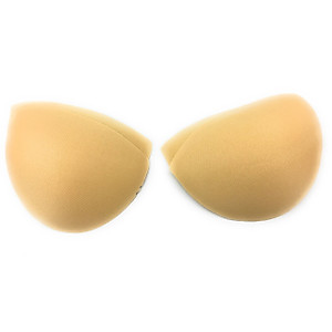 Bra Cup Pads -Inserts Foam Push Up Bra Pads Inserts - Nude Color- Size 34 B -Pack of 2 Pairs