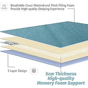 MAXYOYO Floral Printed Japanese Floor Mattress Futon Mattress Queen Size Foldable Bed Roll Up Camping Mattress Floor Bed Couches and Sofas