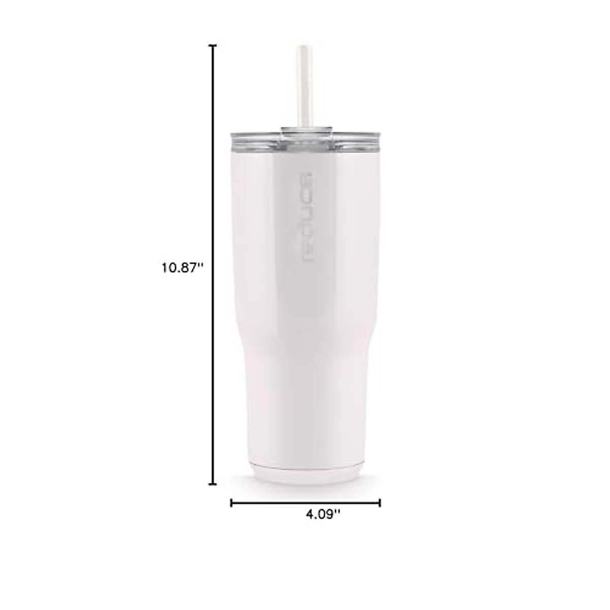 REDUCE Cold1 24 oz Tumbler with Lid and Straw - Dual-Wall Vacuum Insulated Stainless Steel Tumbler - Keeps Drinks Cold up to 24 Hours - Inner Ounce Markings to Track Hydration - OG Pink Cotton