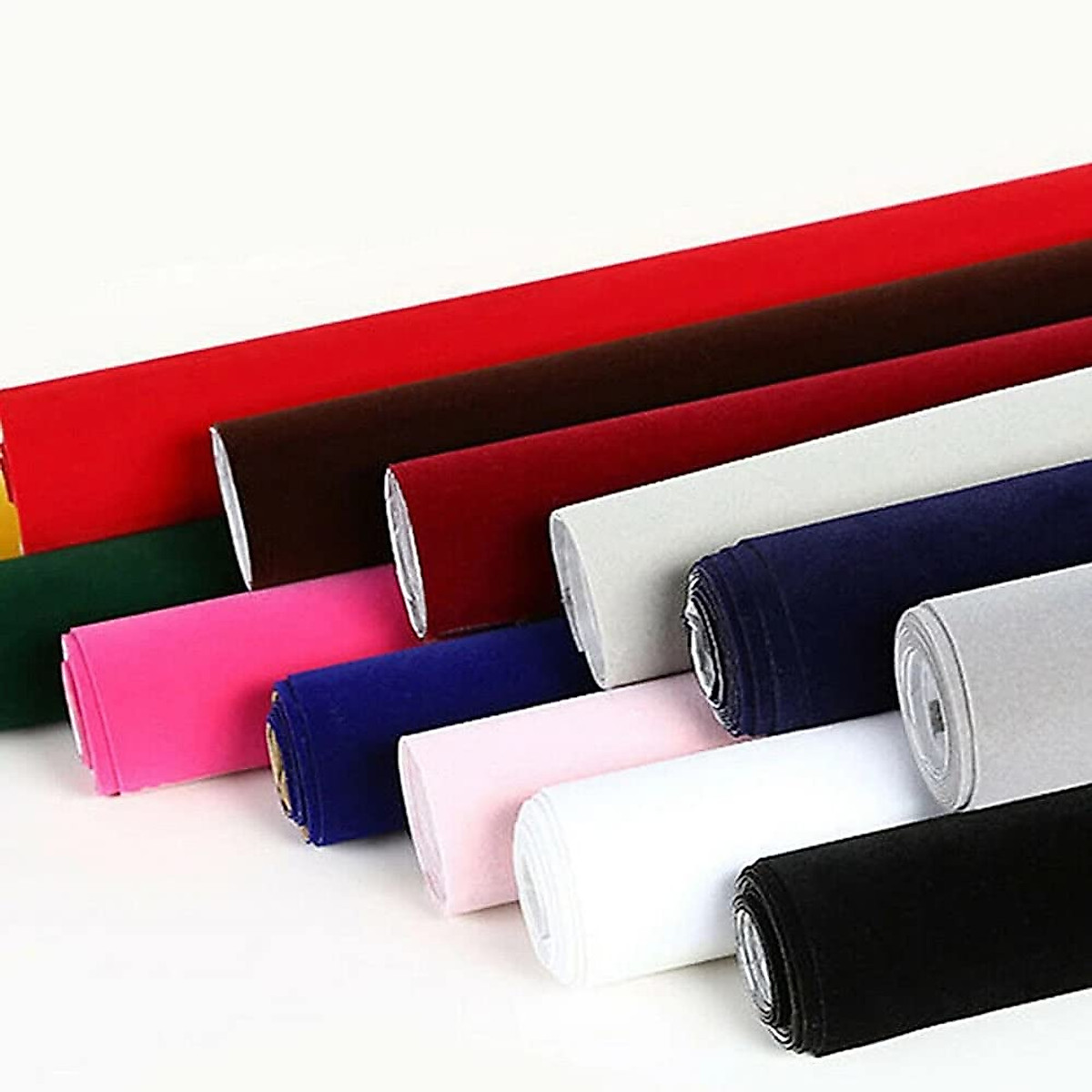1Pcs/Set Self Adhesive Velvet Drawer Liner Roll Felt Fabric Velvet Flocking Liner for Jewelry Drawer Box Shelf Crafts-Self Adhesive Velvet Flock Contact Paper Roll Shelf Liner for Jewelry Drawer