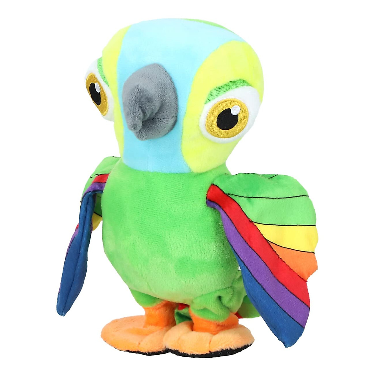 La Granja De Zenon - 20CM Interactive Parrot Pepe - Musical Plush - Repeat, Walk and Play Songs - El Reino Infantil
