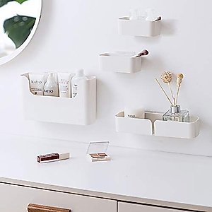 Dalanpa Floating Shelf Wall Mounted Non-Drilling Adhesive Bathroom Organizer Ledge Shelf for Home Decor
