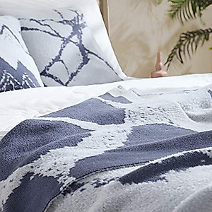 Snuggle Sac Textured Throw Super Soft Lightweight & Warm Knitted Blanket 50"x60" for Bed Sofa Couch Travel