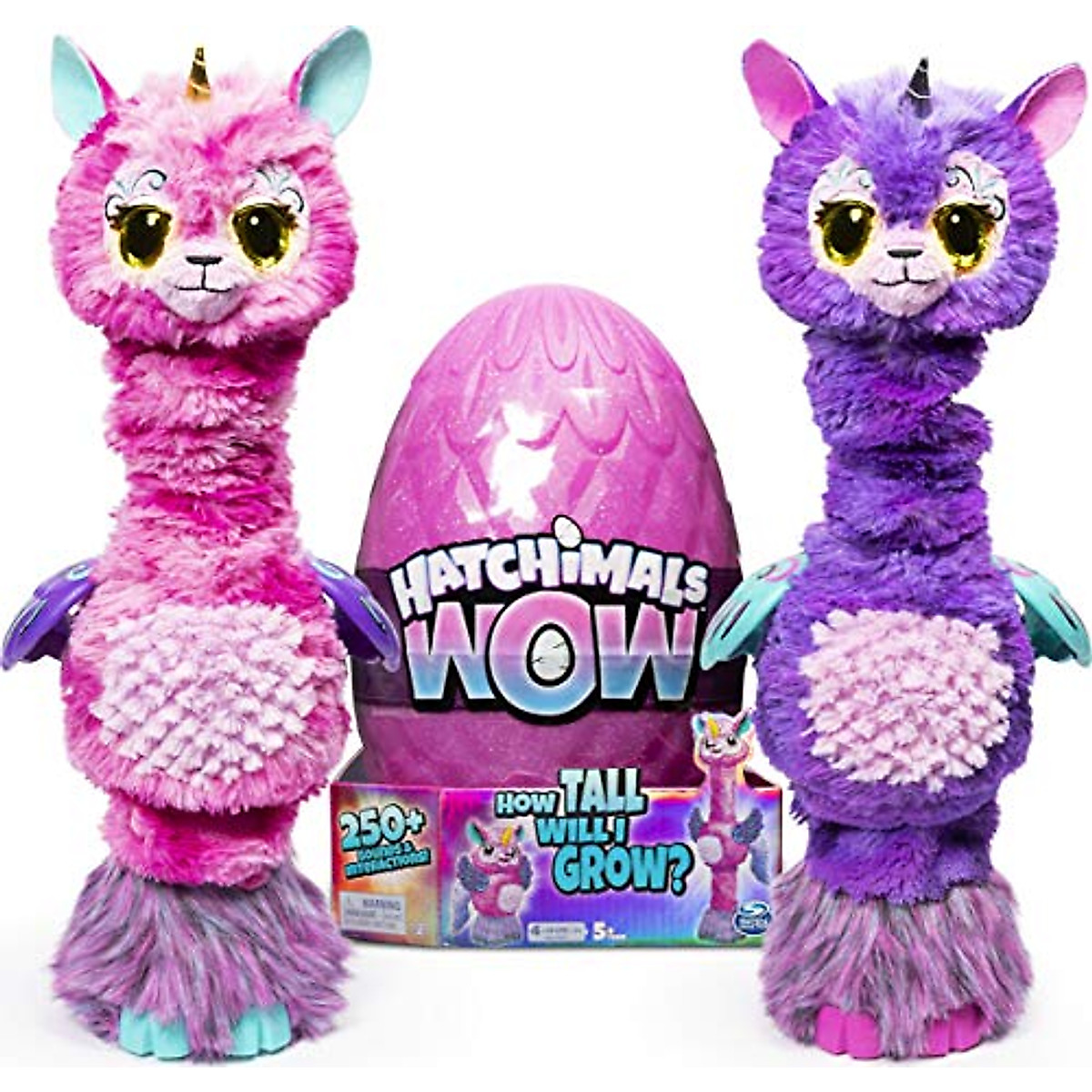 Hatchimals 6046989 - Wow, Llalacorn 32-inch (81.3 centimetres) Tall Interactive Hatchimal with Re-Hatchable Egg (Styles May Vary)