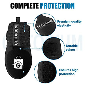 GETORIUM Baseball Sliding Mitt for Base Running - Soft, Flexible, Breathable, Durable, Easy to Wear (Adult, Black)