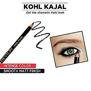 Revlon Kohl Kajal Eye Liner Pencil Black, 1.14g