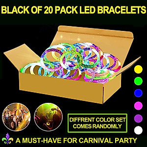 20 Pack Glow Sticks Bracelets Halloween Party Favors Supplies Glow in The Dark, LED Bracelet Light Up Toys Neon Party Favors Birthday Wedding Carnival Halloween Party Games Gifts Goodie Bags Prizes