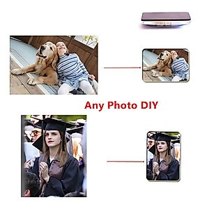 8 Pcs Custom Fridge Magnets , Personalized Photo Crystal Glass Refrigerator Magnets for Office Cabinets, Whiteboards, Photos, Beautiful Decorative Magnets for Gift, Decorate Home (Rectangle)