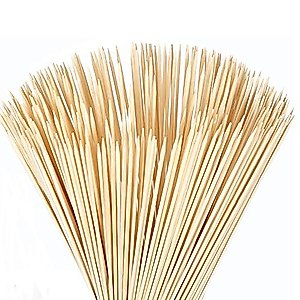 FLYPARTY 200Pcs Bamboo Skewers - 4mm Thick 16 Inch Premium Natural BBQ Bamboo S'Mores Skewers Marshmallow Roasting Sticks,Perfect for Hot Dog Kebab Sausage Camping Party Craft Projects (16 inch)