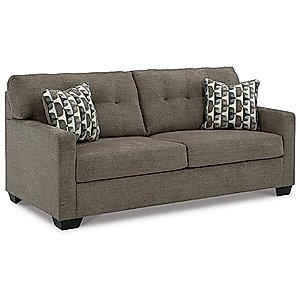 Signature Design by Ashley Mahoney Contemporary Tufted Sofa, Dark Brown