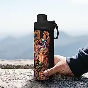 Eevikion Canelo of Alvarez Stainless Steel Insulated Tumbler Sports Water Bottle Hot and Cold Travel Cup 18oz