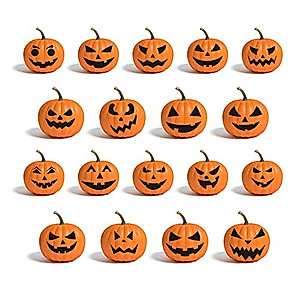 Calidum Halloween Pumpkin Decorating Stickers Etching Pumpkin Template Kits Props Make Your Own Jack-O-Lantern Face Craft Decals Party Decorations Supplies Trick or Treat Party Favors