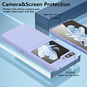 CAREDOCTOR for Samsung Galaxy Z Flip 5 Case: Shockproof Protective Phone Case for Galaxy Z Flip 5 5G Purple