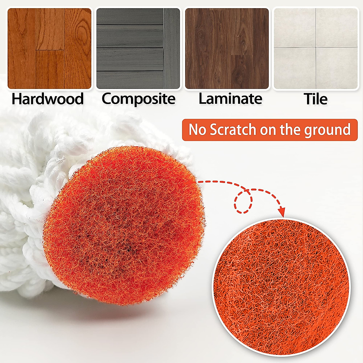 Self Wringing Mop with 2 Washable Heads, JEHONN Wet Mop for Floor Cleaning Heavy Duty, Upgraded 57.5 inches Long Handle Twist Mop for Hardwood Vinyl Tile Marble Laminate Home Office Kitchen (Red)