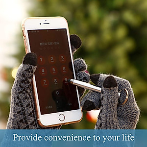 6 Pieces Mini Stylus Pen with Keyring Loop Bullet Capacitive Stylus Pen Keychain Stylus Tablet Pen and 12 Pieces 1.0 mm Black Refills with Bullet-Shaped for Signature Portable Touch Screen