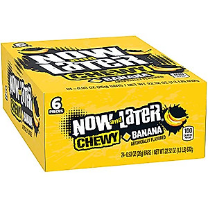 Now and Later Now & Later Soft Taffy Chewy Fruit Chews, (Pack of 24)