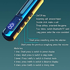 Gspmoly Halter Neck Sport Digital Display LED Earphone, Can Be Inserted Into The Card, Bluetooth Running Earphone in-Ear Noise Canceling Waterproof Headset for iOS/Android, Ideal Xmas Gift