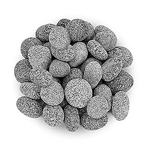 Stanbroil Tumbled Lava Rock Pebbles for Indoor or Outdoor Gas Fire Pits and Fireplaces - 10 pounds(1"-2")