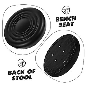 Homoyoyo 2pcs Round Stool Noodles Stainless Steel Seats Chair Round Stool Seat Replacement Canteen Stool Seat Bar Chair Supply Stool Chair Cover Counter Stool Seats Leather Kit Sponge Part