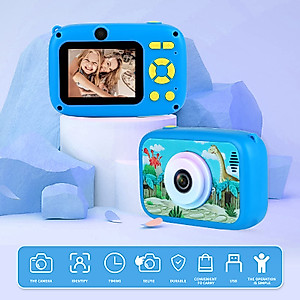 SUZIYO Camera for Kids with Tripod, Digital Video Camcorder 1080P 2.4 Inch HD,Best Birthday Christmas Electronic Toys Gifts for Childen Age 3 4 5 6 7 8 9 Years Old Boys with 32G SD Card, Blue