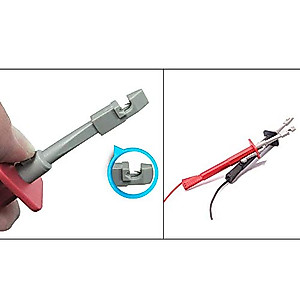 Ximimark 2Pcs Nickel Plated Safety Test Clip Insulation Piercing Probes for Car Circuit Detection Black&Red
