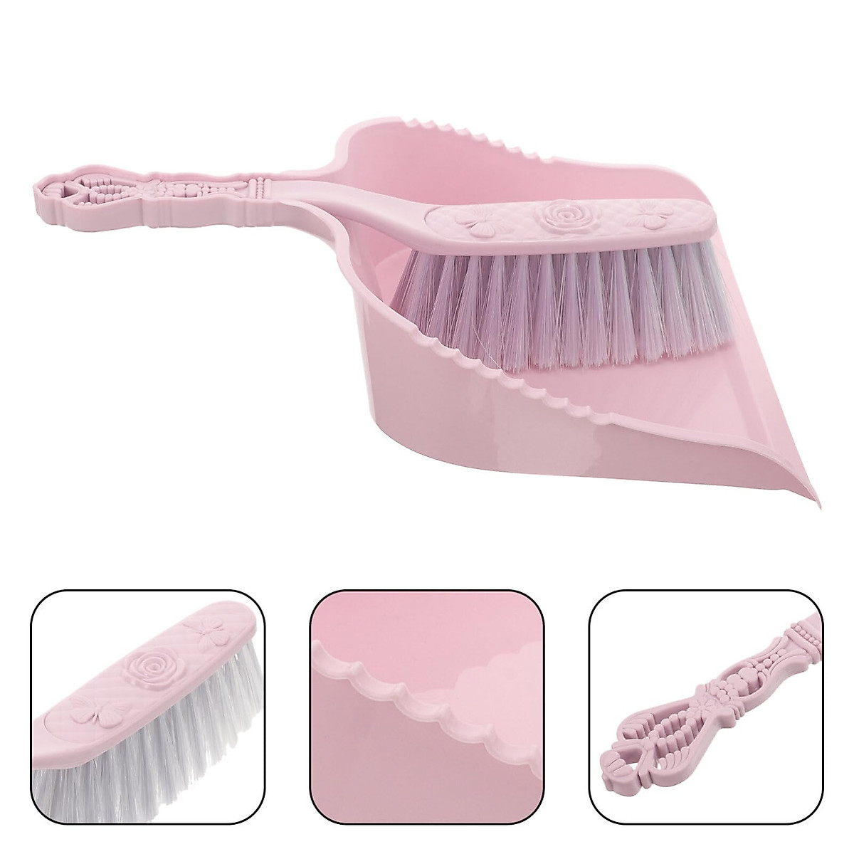 1 Set Broom and Dustpan for Desktop and Bed Cleaning Handheld Dustpan and Brush for Home and Dorm Use