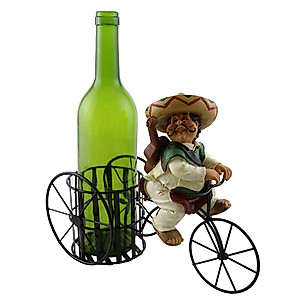 GIFTS PLAZA (D) Wine Bottle Holder, Mexican Guitar Player, Bar Counter Decoration 11x9 Inch