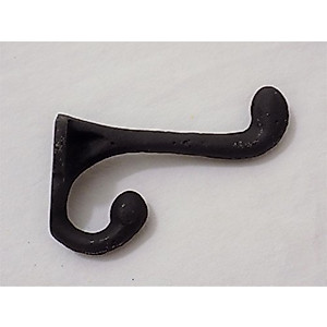 20 Cast Iron Black School Hat Coat Rack Hall Tree Hooks 3 1/4" Length